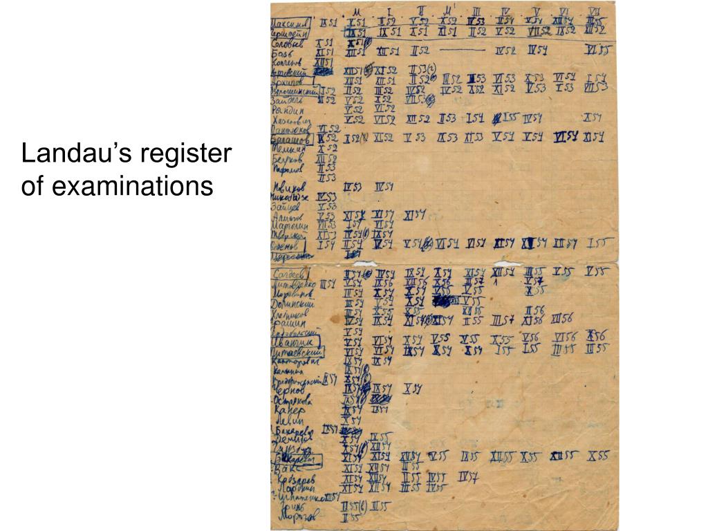 PPT - Landau as a teacher PowerPoint Presentation, free download - ID ...