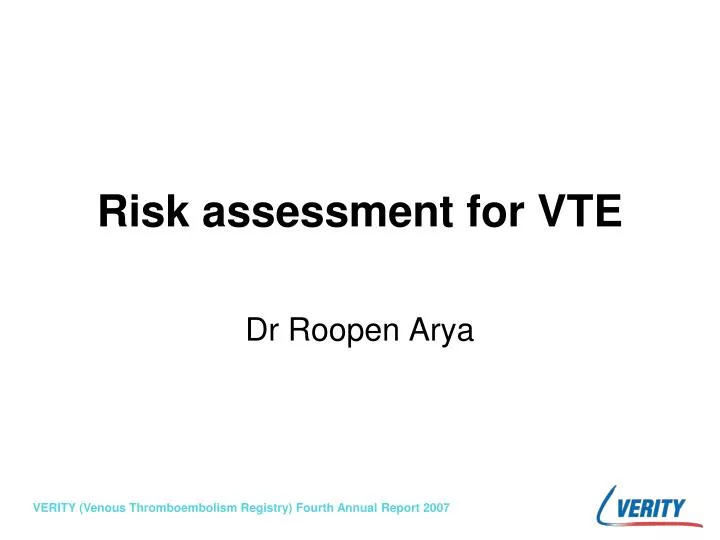 PPT - Risk assessment for VTE PowerPoint Presentation, free download ...