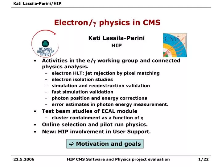 PPT - Electron/ g physics in CMS PowerPoint Presentation, free download ...