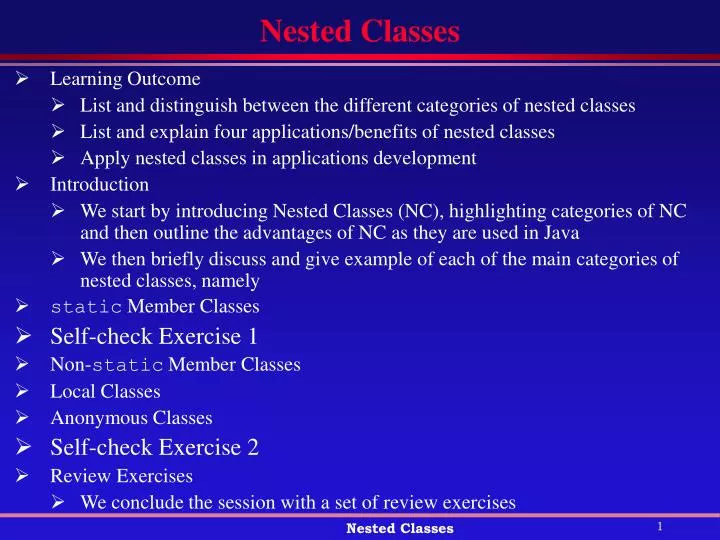 PPT - Nested Classes PowerPoint Presentation, free download - ID:6042375 PPT - Nested Classes PowerPoint Presentation, free download - ID:6042375