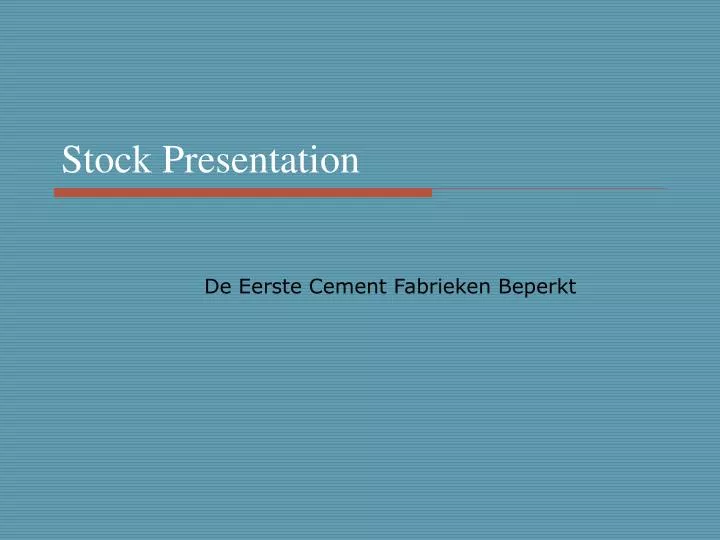 PPT - Stock Presentation PowerPoint Presentation, free download - ID ...