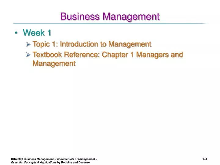 PPT - Business Management PowerPoint Presentation, free download - ID ...
