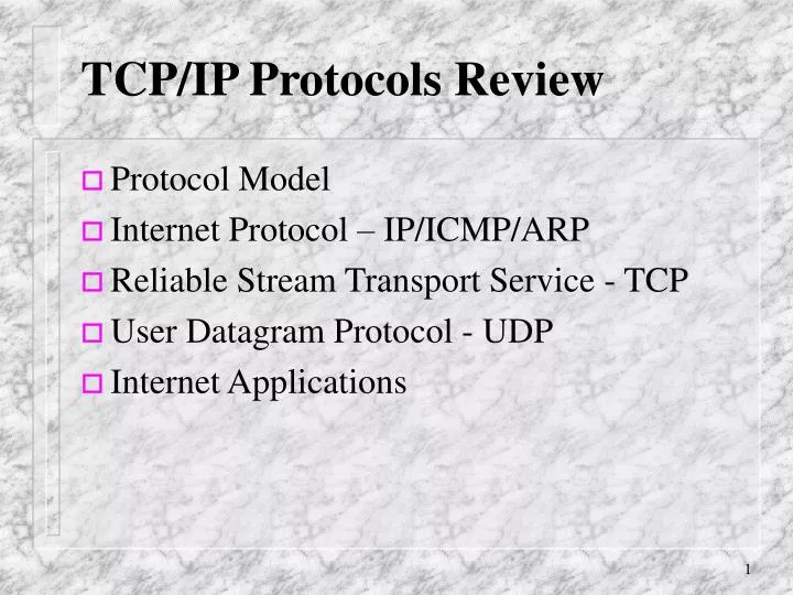 PPT - TCP/IP Protocols Review PowerPoint Presentation, free download ...