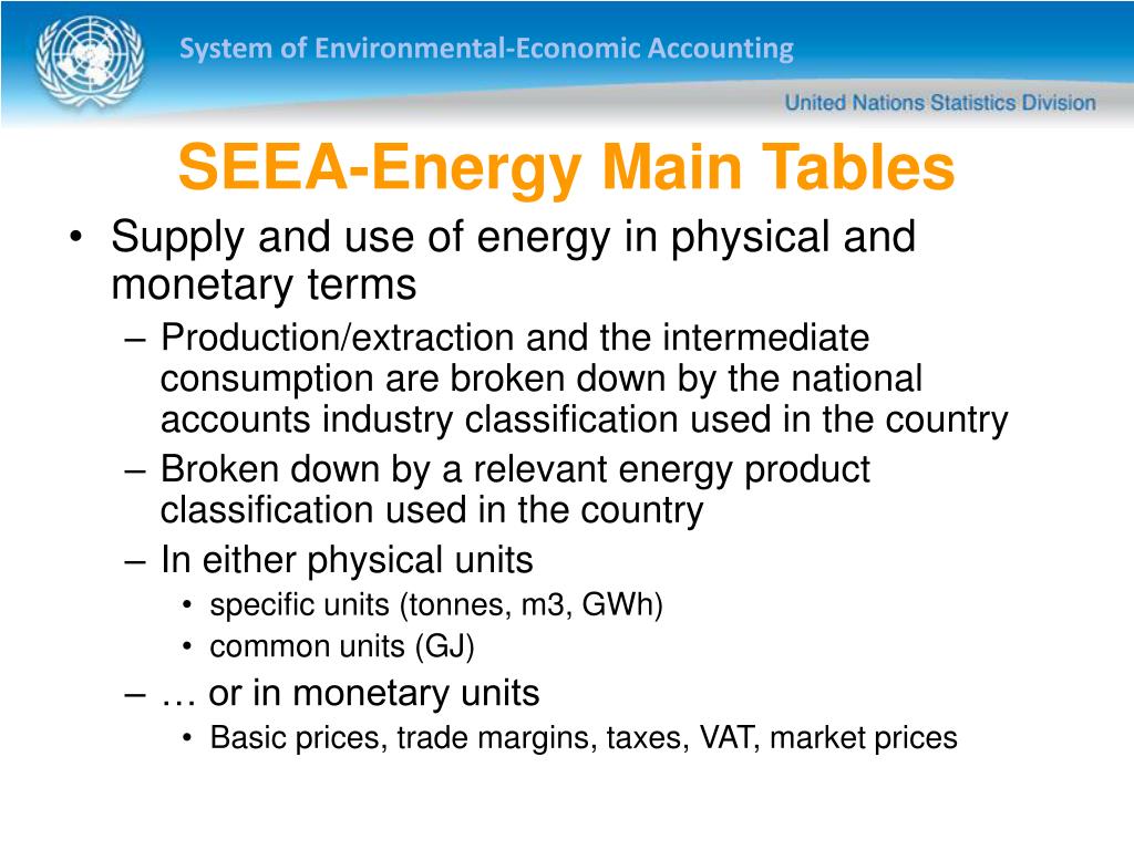PPT - The System of Environmental-Economic Accounting for Energy (SEEA ...