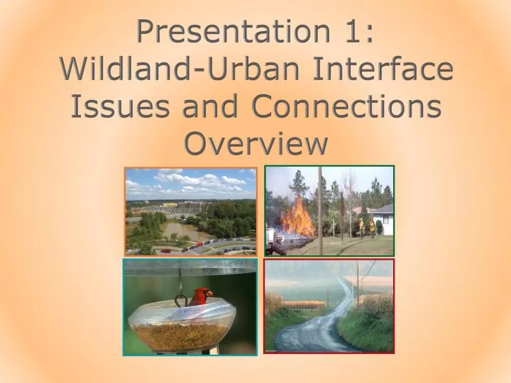 PPT - Presentation 1: Wildland -Urban Interface Issues and Connections ...