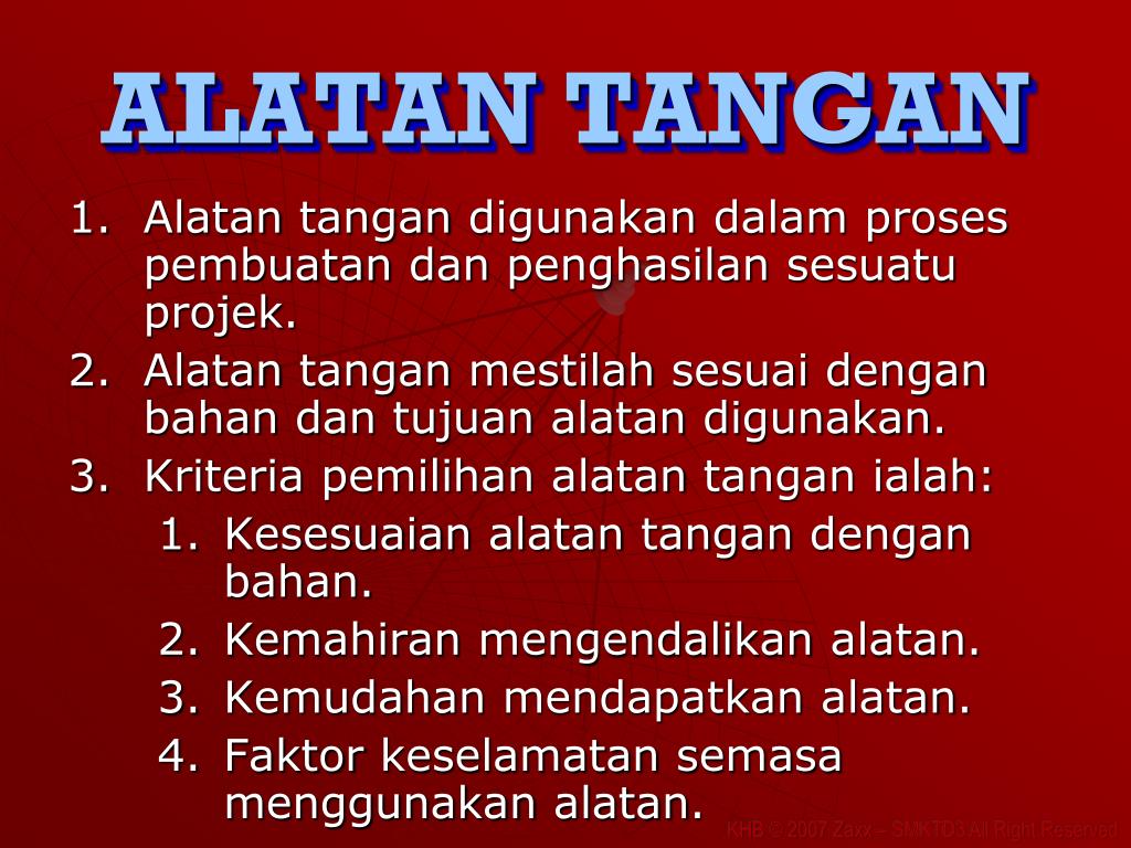 PPT - 2.4 ALATAN TANGAN DAN MESIN PowerPoint Presentation, free ...