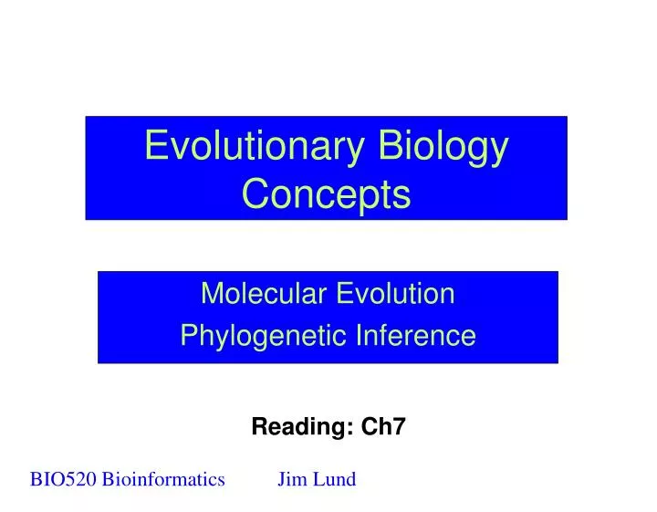 PPT - Evolutionary Biology Concepts PowerPoint Presentation, free ...