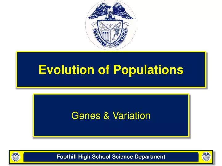 PPT - Evolution of Populations PowerPoint Presentation, free download ...