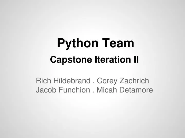 PPT - Python Team PowerPoint Presentation, free download - ID:6048101