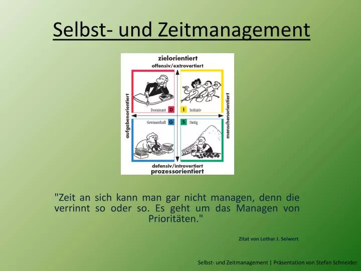 PPT - Selbst- und Zeitmanagement PowerPoint Presentation, free download ...