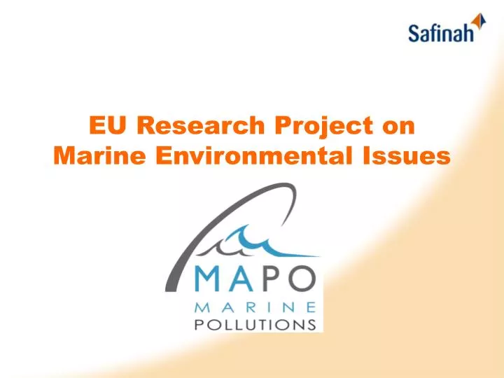 PPT - EU Research Project on Marine Environmental Issues PowerPoint ...