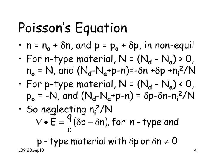 PPT - EE 5340 Semiconductor Device Theory Lecture 9 – Fall 2010 ...
