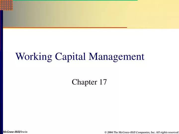 PPT - Working Capital Management PowerPoint Presentation, free download ...