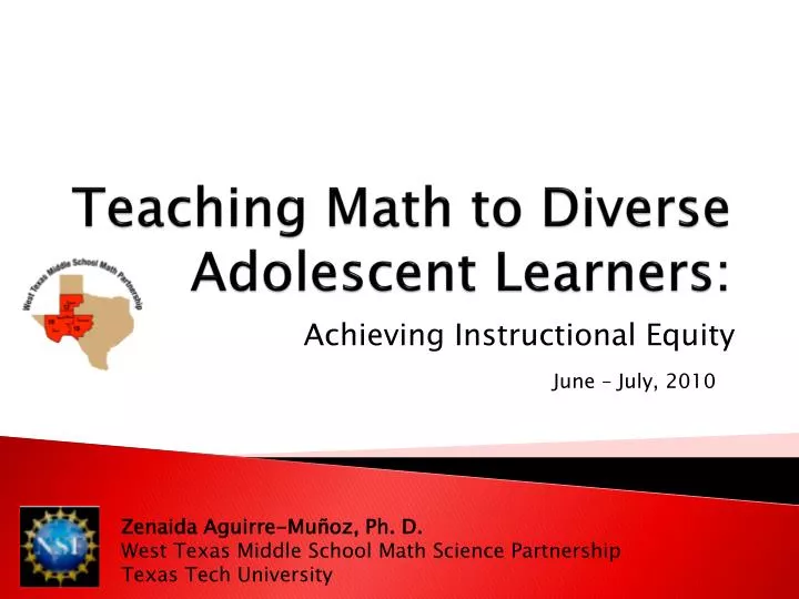 PPT - Teaching Math to Diverse Adolescent Learners: PowerPoint ...
