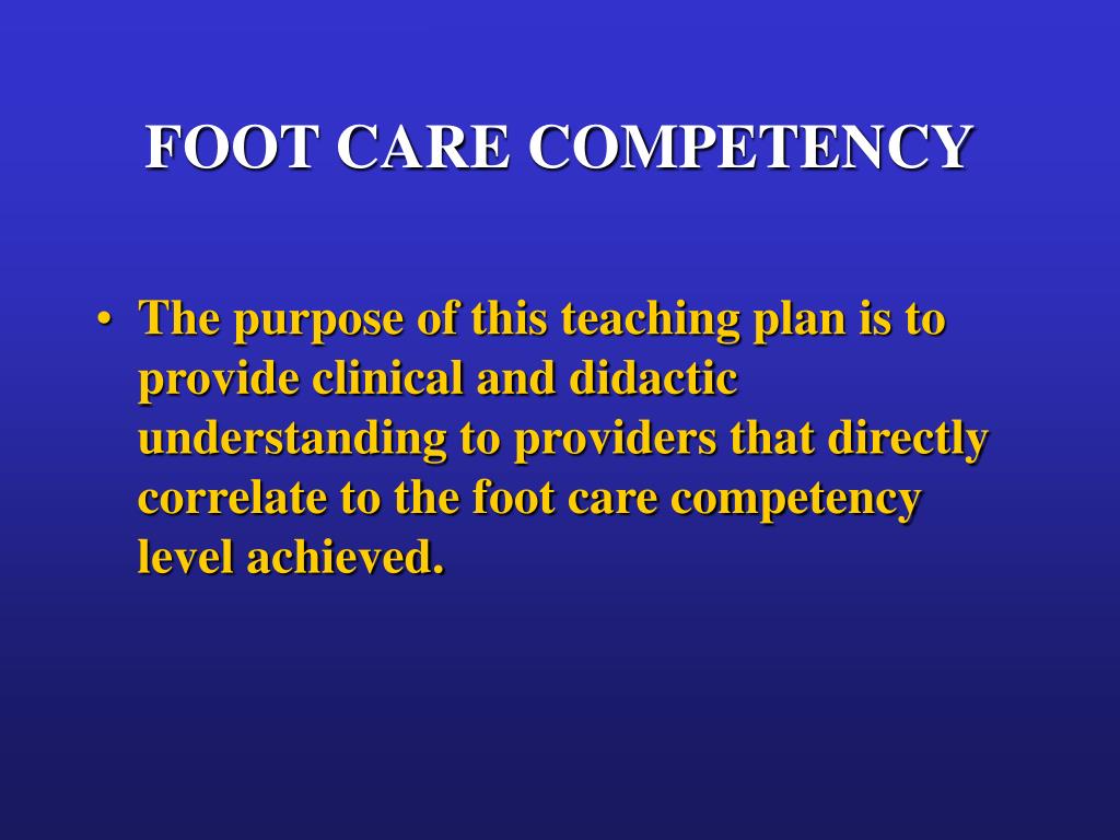 PPT - FOOT CARE COMPETENCIES TRAINING FOR SUPPORT PERSONNEL PowerPoint ...