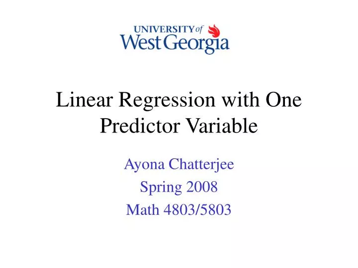 Ppt Linear Regression With One Predictor Variable Powerpoint 1434