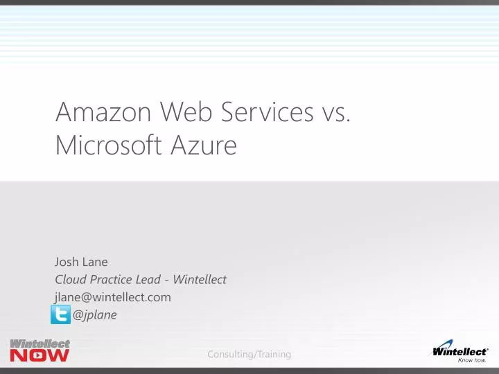 PPT - Amazon Web Services vs. Microsoft Azure PowerPoint Presentation, free download - ID:6054018