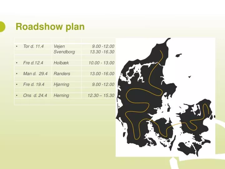 PPT - Roadshow plan PowerPoint Presentation, free download - ID:6054766