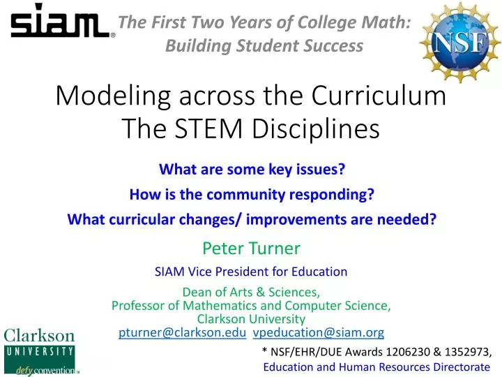 PPT - Modeling across the Curriculum The STEM Disciplines PowerPoint ...