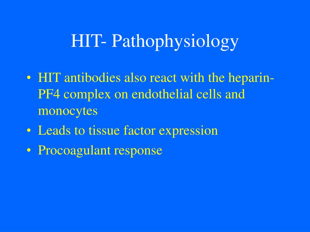 PPT - Heparin Induced Thrombocytopenia PowerPoint Presentation, free ...