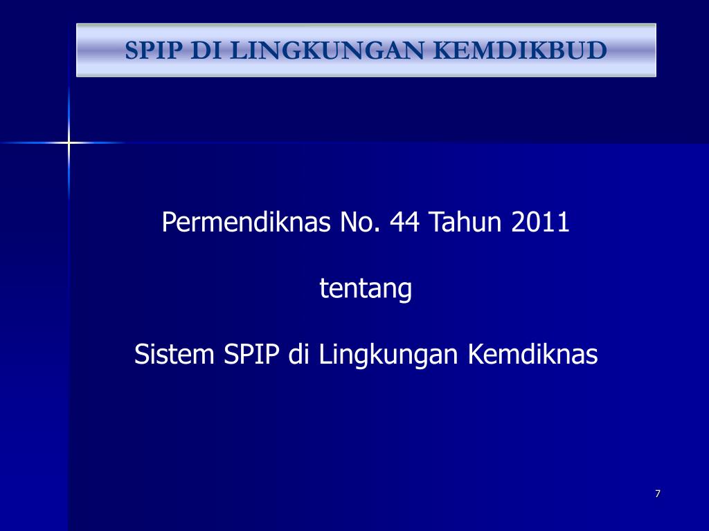 PPT - SISTEM PENGENDALIAN INTERN PEMERINTAH (SPIP) KEMENTERIAN ...