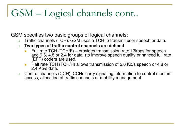 PPT - Global System for Mobile Communication (GSM): An Overview ...