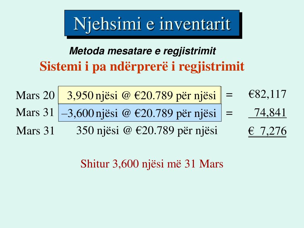 PPT - Kontabiliteti i inventarit t ё mallit PowerPoint Presentation ...