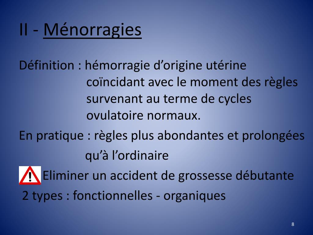 PPT - LES MÉNORRAGIES JOIGNY – 22 Mai 2014 PowerPoint Presentation ...