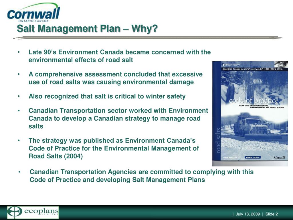 PPT - Salt Management Plan & Snow Disposal Facility PowerPoint ...