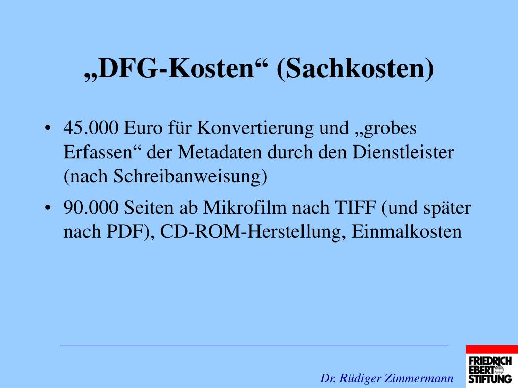 PPT - DFG-Retrodigitalisierungsprojekte der Bibliothek der FES ...