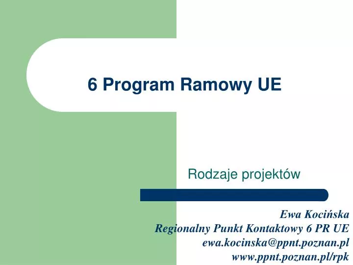 PPT - 6 Program Ramowy UE PowerPoint Presentation, free download - ID ...