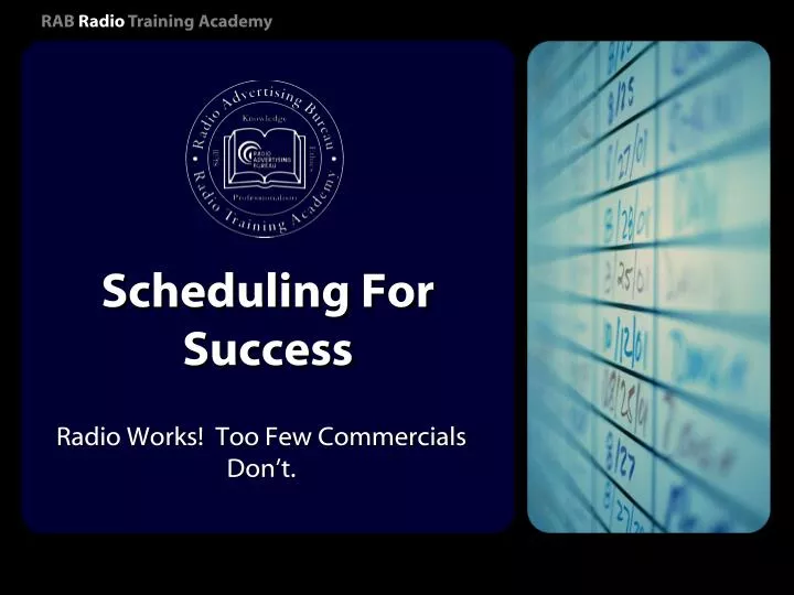 PPT - Scheduling For Success PowerPoint Presentation, free download ...
