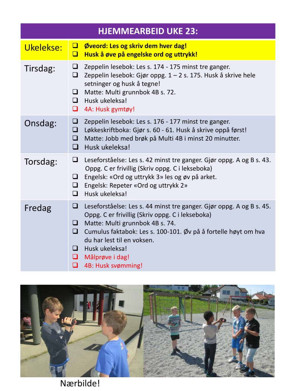 Ppt Lekseplan For 4 Trinn Uke 23 Mandag 2 Fredag 6 Juni