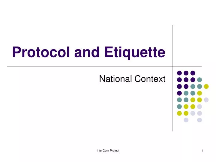 PPT - Protocol and Etiquette PowerPoint Presentation, free download - ID:6059700