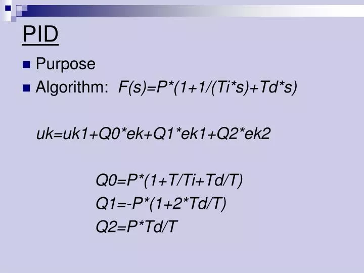 PPT - PID PowerPoint Presentation, free download - ID:6059846