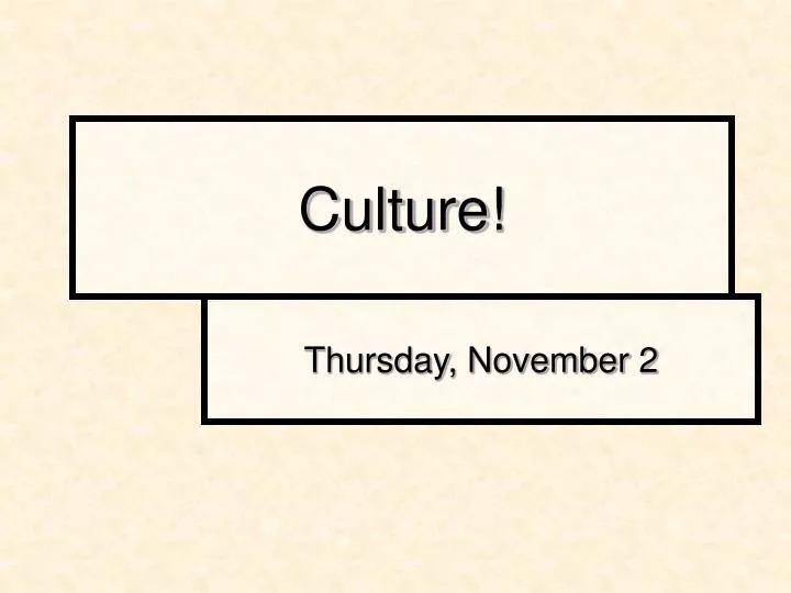 PPT - Culture! PowerPoint Presentation, free download - ID:6060280