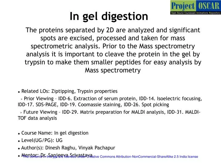 PPT - In gel digestion PowerPoint Presentation, free download - ID:6060309