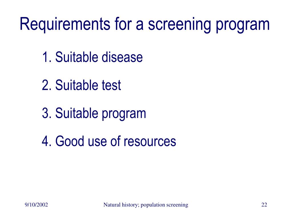 PPT - Natural history of disease / population screening PowerPoint ...