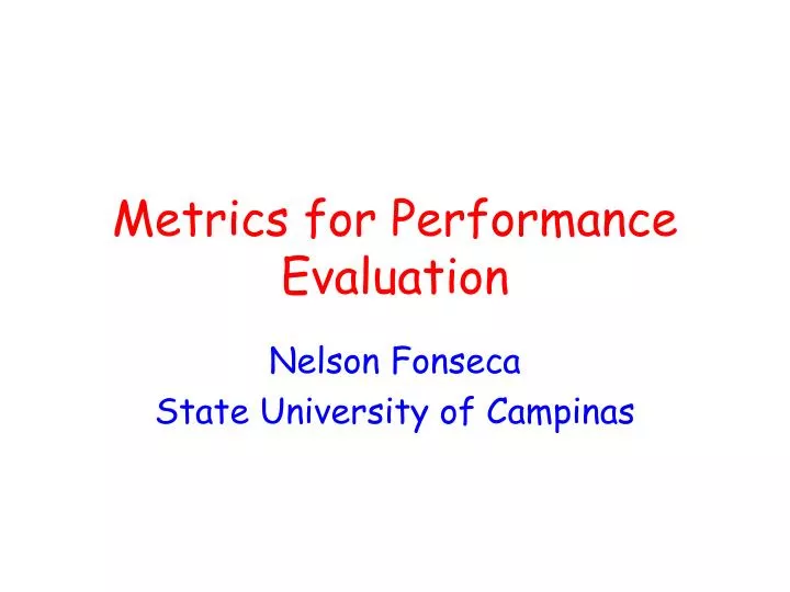 PPT - Metrics for Performance Evaluation PowerPoint Presentation, free ...