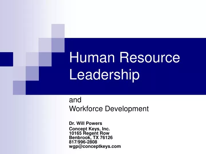 PPT - Human Resource Leadership PowerPoint Presentation, free download ...
