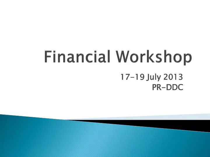PPT - Financial Workshop PowerPoint Presentation, free download - ID ...