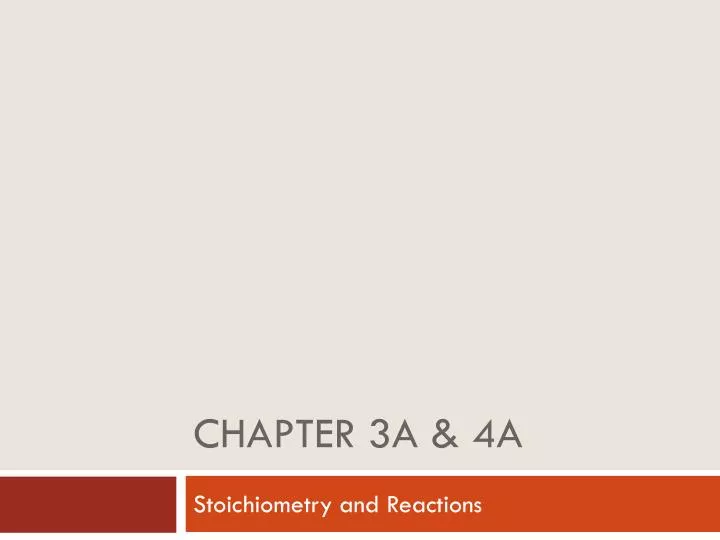 PPT - Chapter 3A & 4A PowerPoint Presentation, free download - ID:6064596
