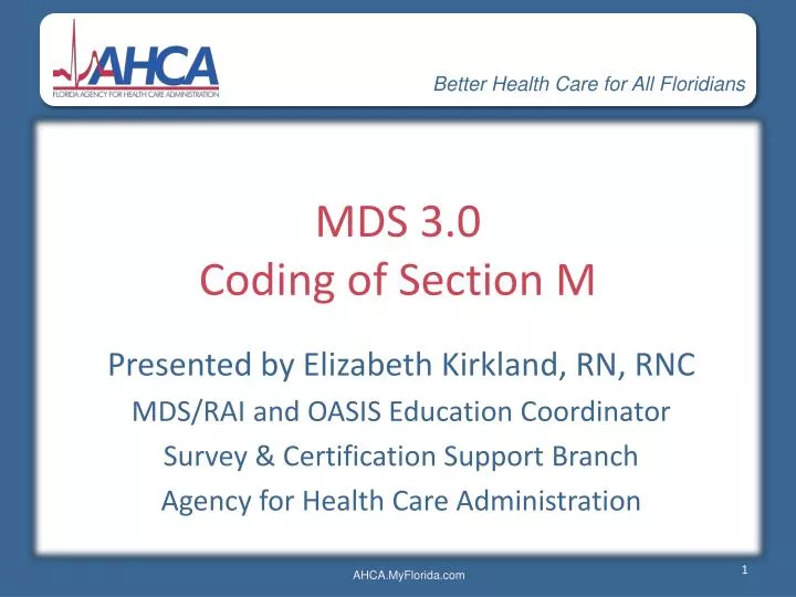 PPT - MDS 3.0 Coding of Section M PowerPoint Presentation, free ...