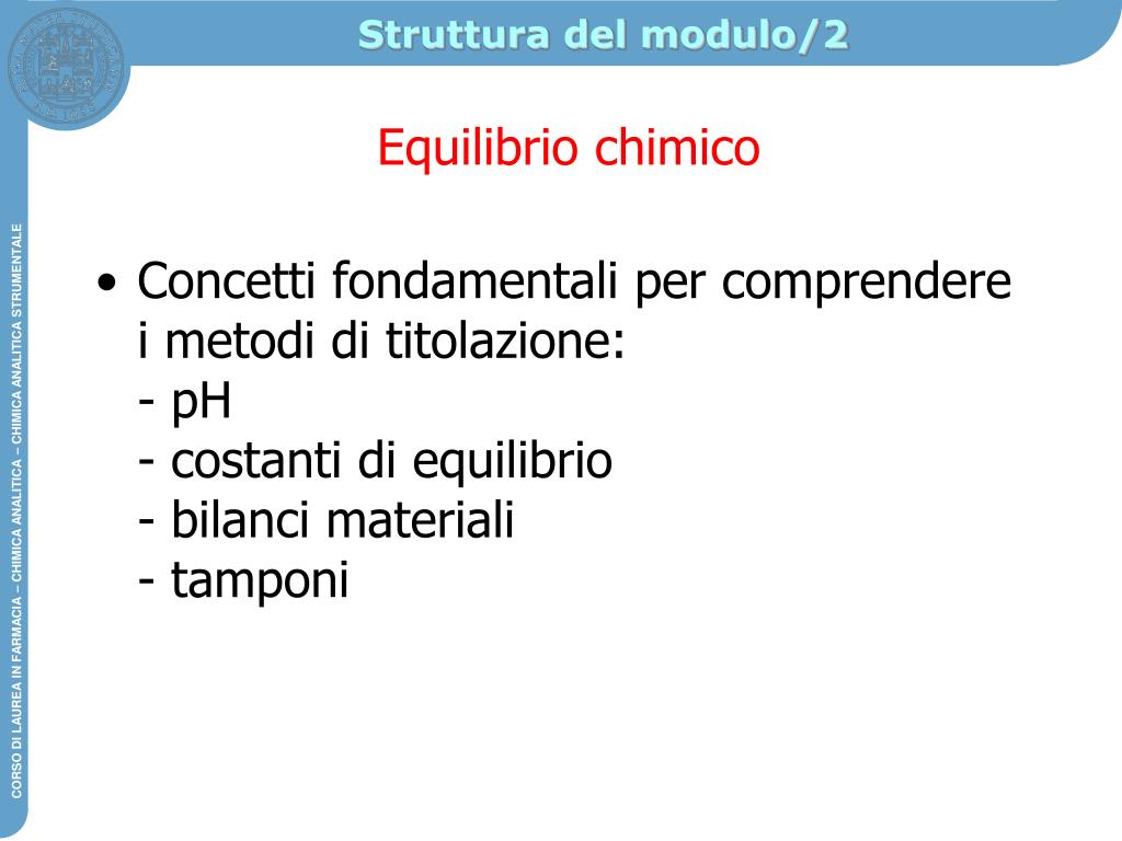 Ppt Modulo Di Esercitazioni Di Chimica Analitica Powerpoint