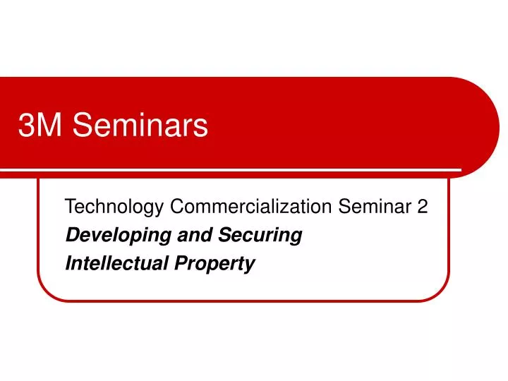 PPT - 3M Seminars PowerPoint Presentation, free download - ID:6066159