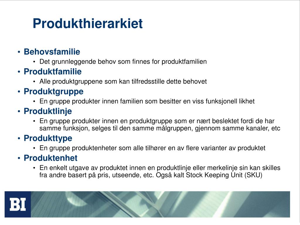 PPT - Produkt- og merkevarestrategier Tjenestetilbudet Produktutvikling ...