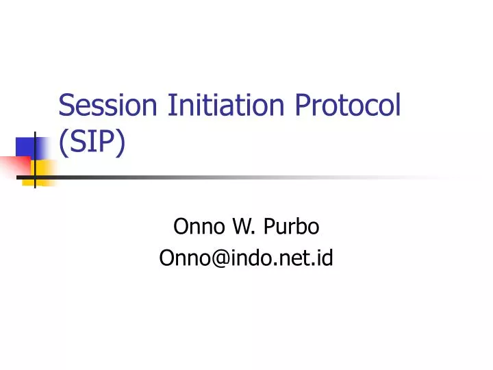 PPT - Session Initiation Protocol (SIP) PowerPoint Presentation, free ...