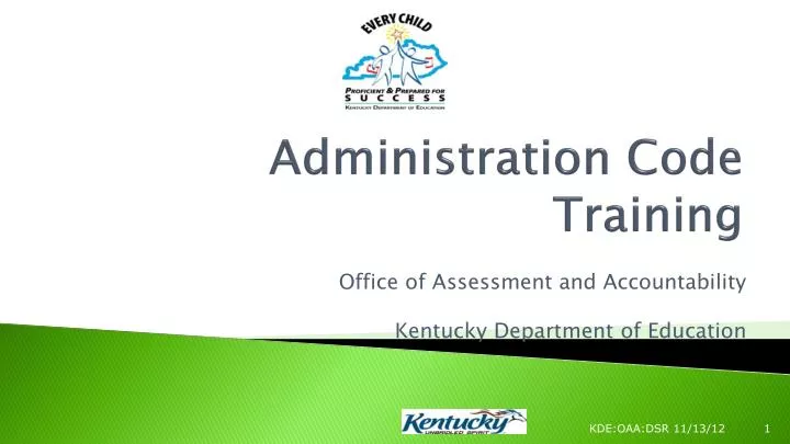 PPT - Administration Code Training PowerPoint Presentation, free ...