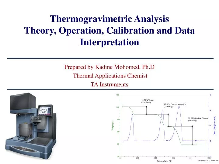 PPT - Thermogravimetric Analysis Theory, Operation, Calibration and ...