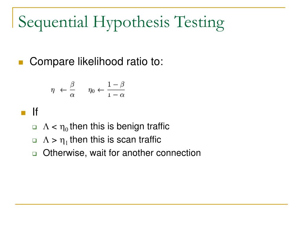 Ppt Fast Portscan Detection Using Sequential Hypothesis Testing Powerpoint Presentation Id